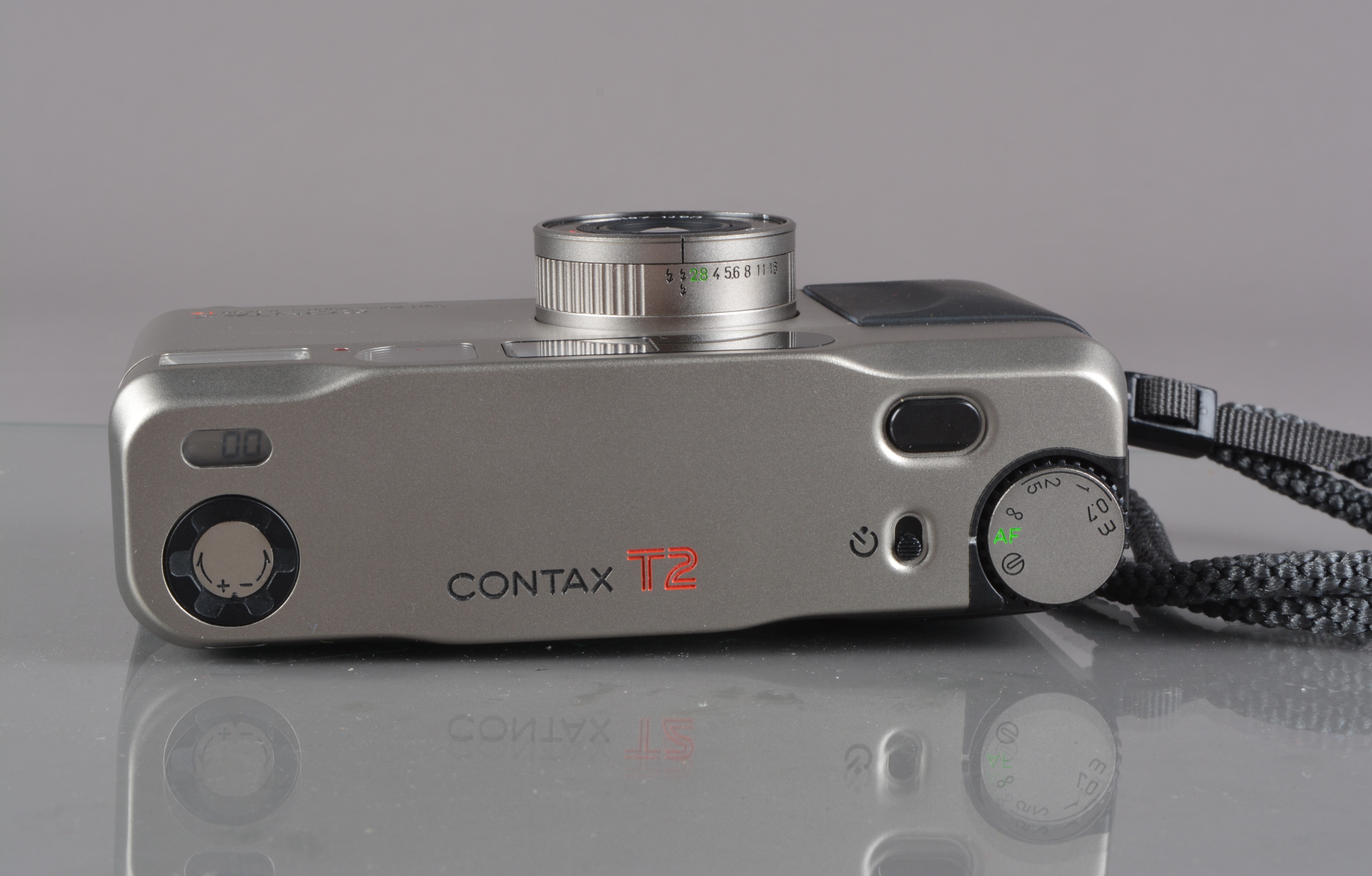 Lot 203 - A Contax T2 Titan Silver Compact Camera,