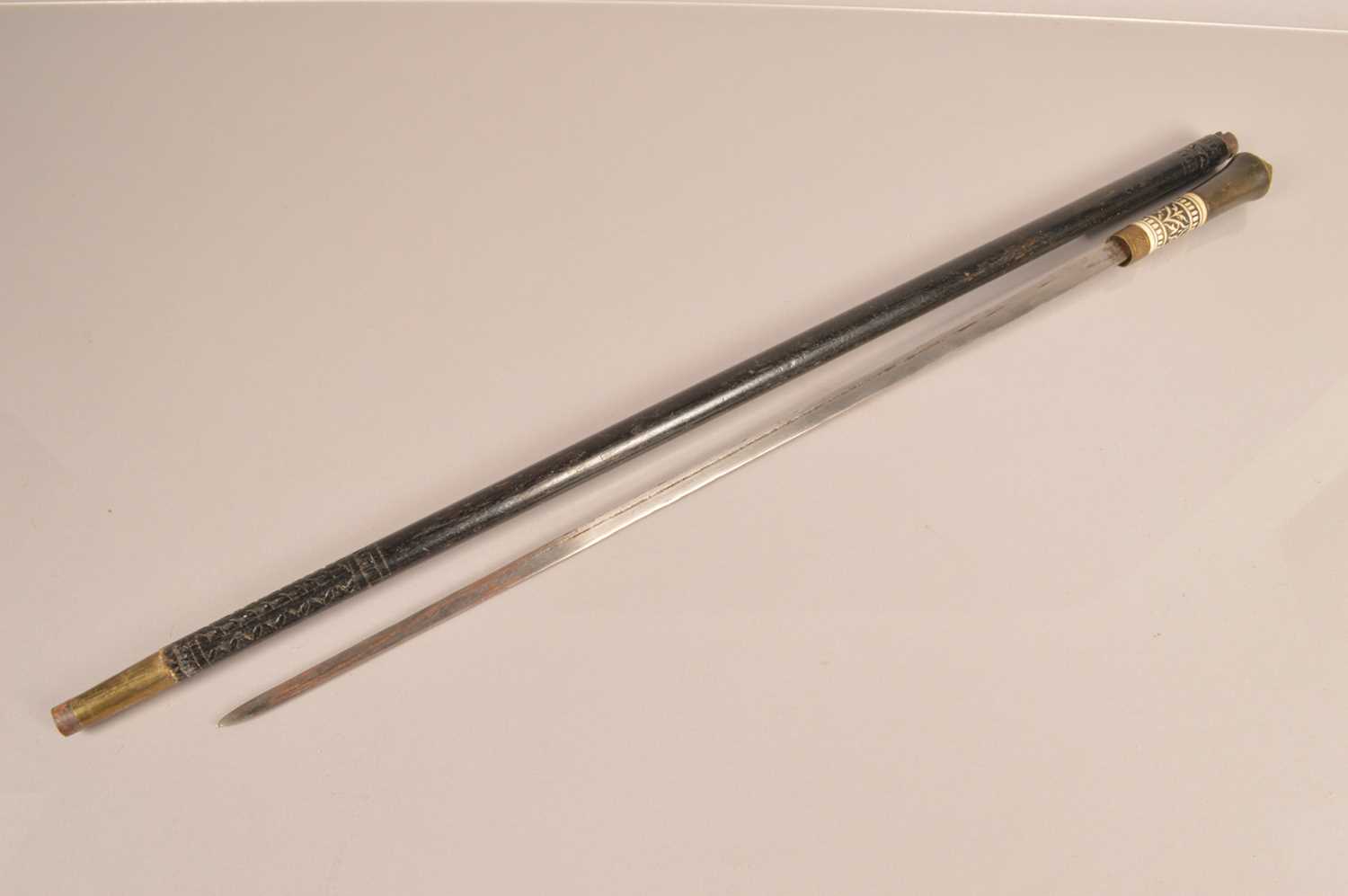 Lot 846 - A Middle Eastern sword stick,