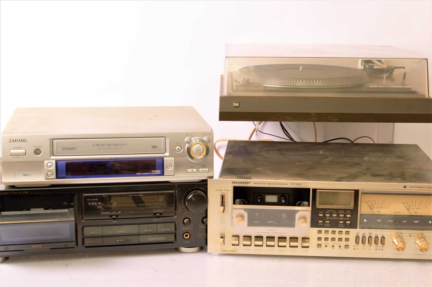 Lot 547 - Amp / CD / Record Player / VHS Separates,