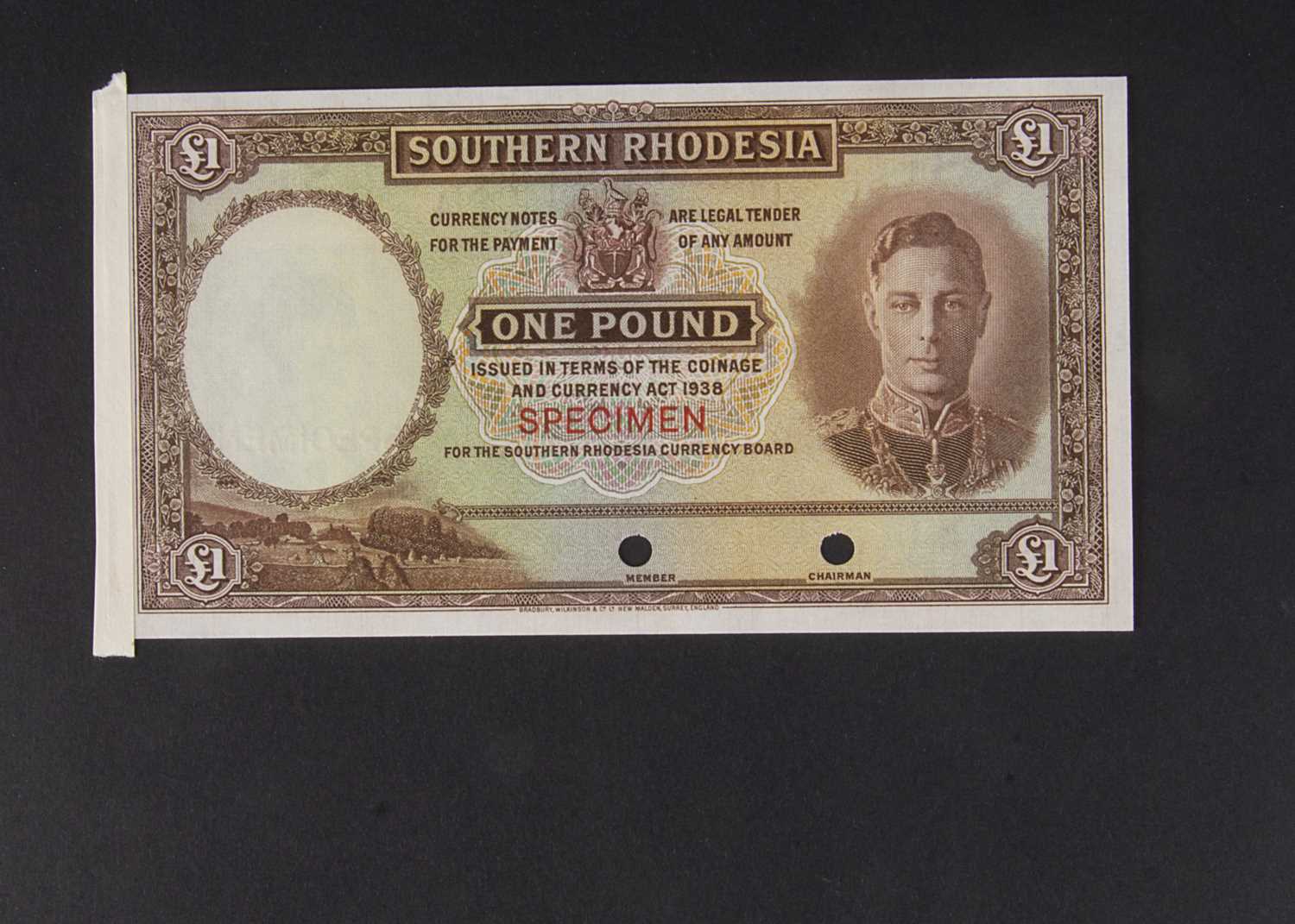 Lot 152 - Specimen Bank Note: Southern Rhodesia