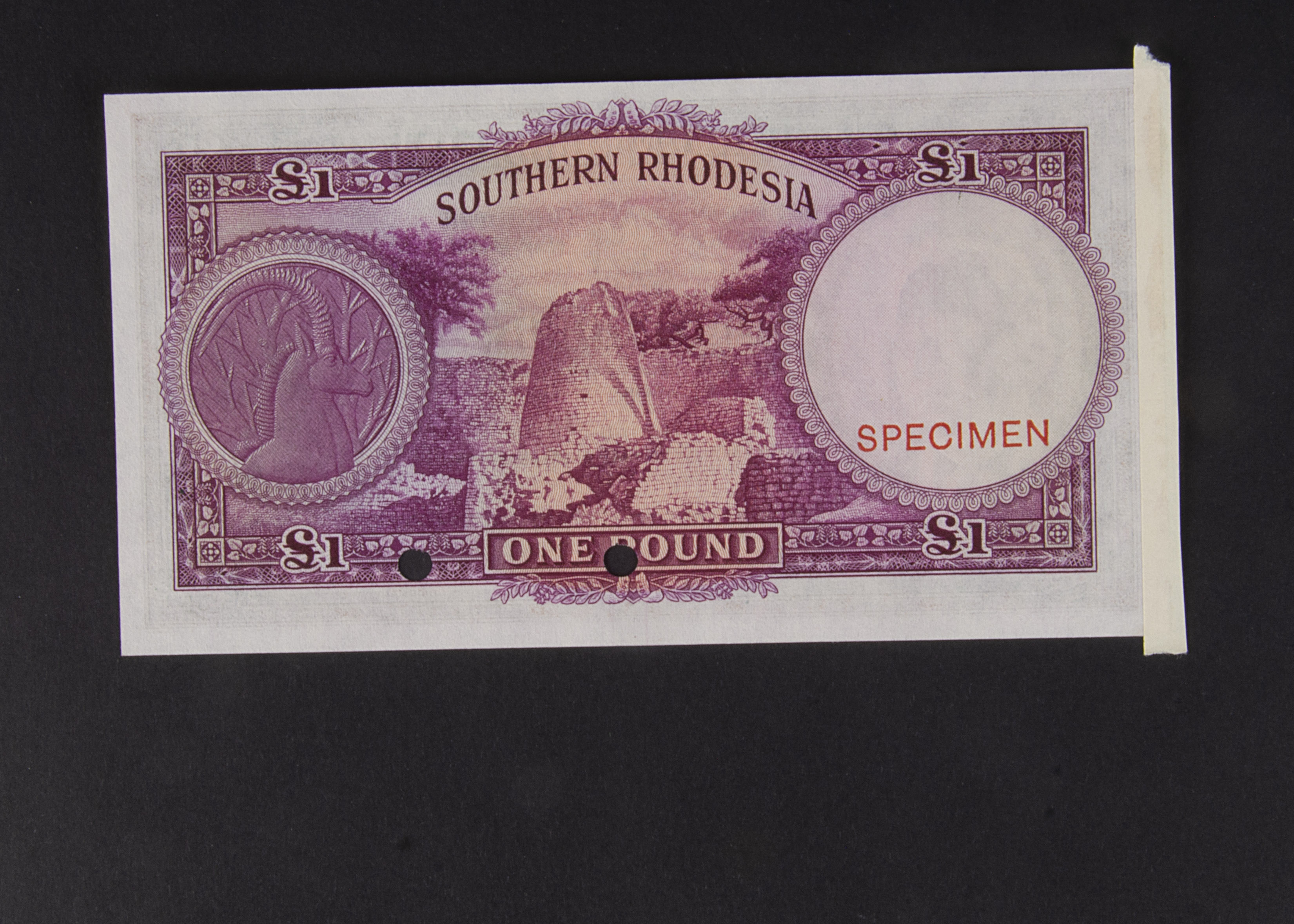 Lot 152 - Specimen Bank Note: Southern Rhodesia