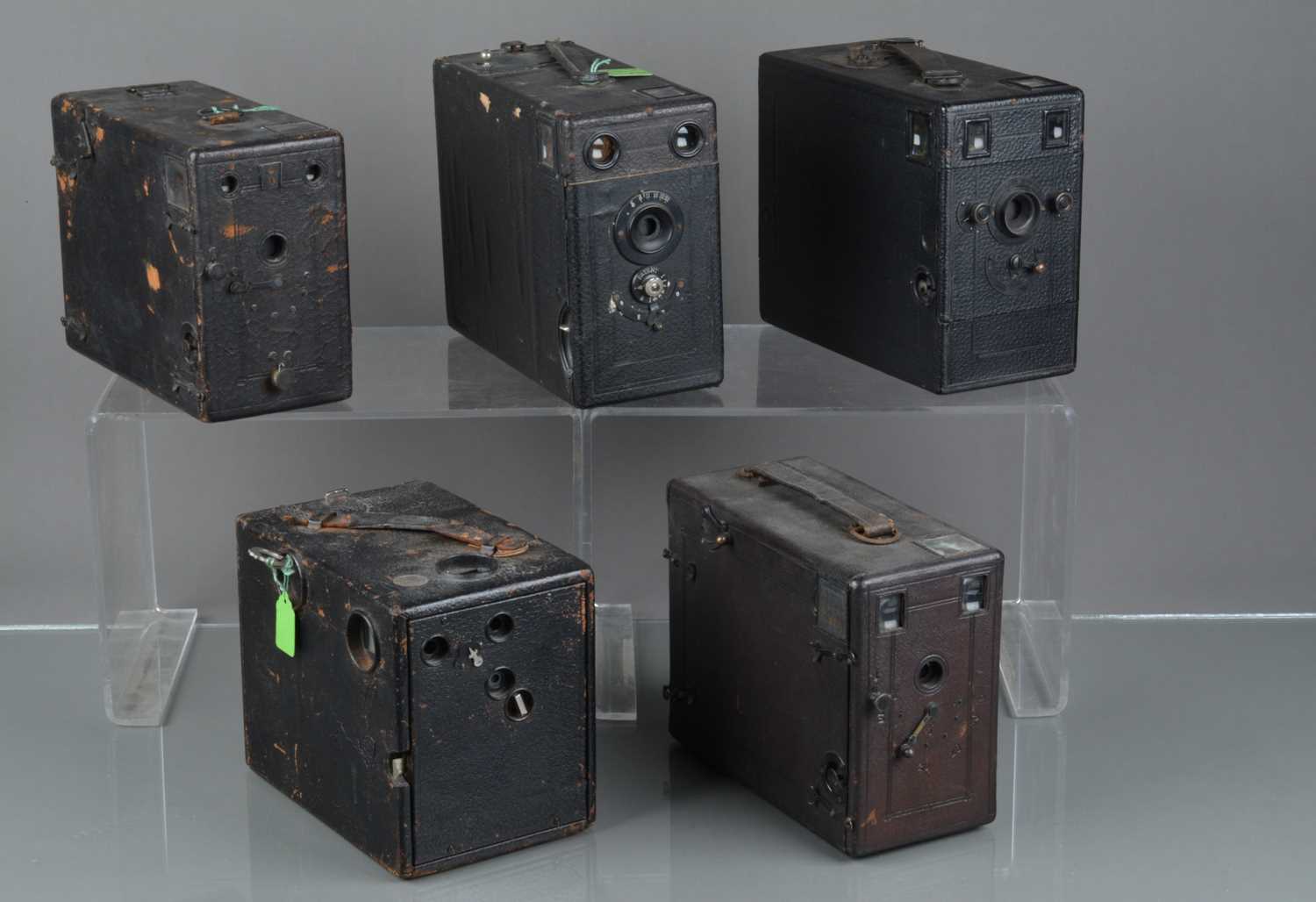 Lot 131 - Five Falling Plate Cameras,