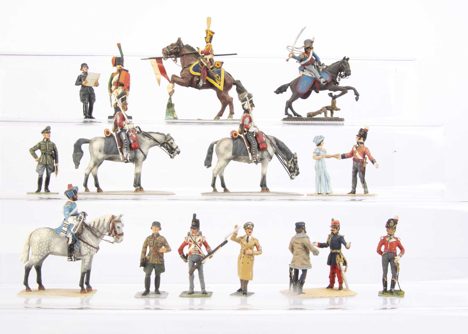 Lot 766 - Connoisseur painted white metal figures by