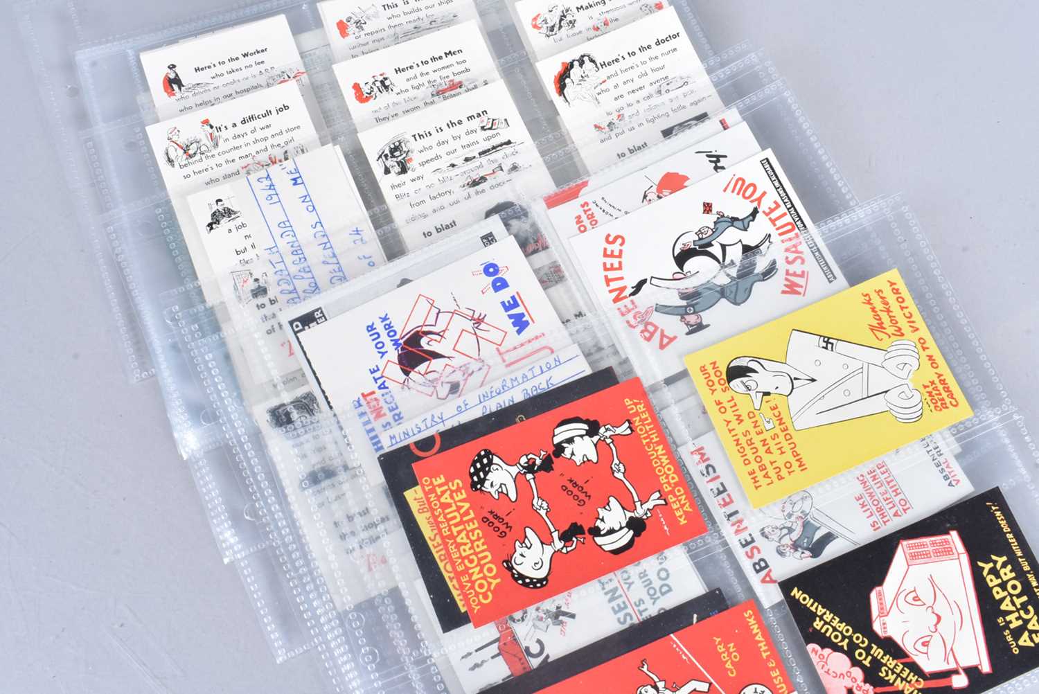 Lot 246 - WWII Period War Propaganda Cards,