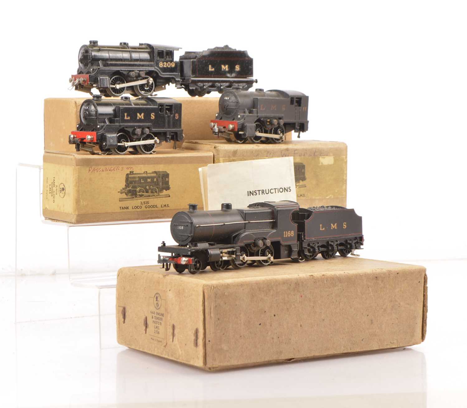 Lot 400 - Trix 00 Gauge 14v AC LMS black Locomotives,