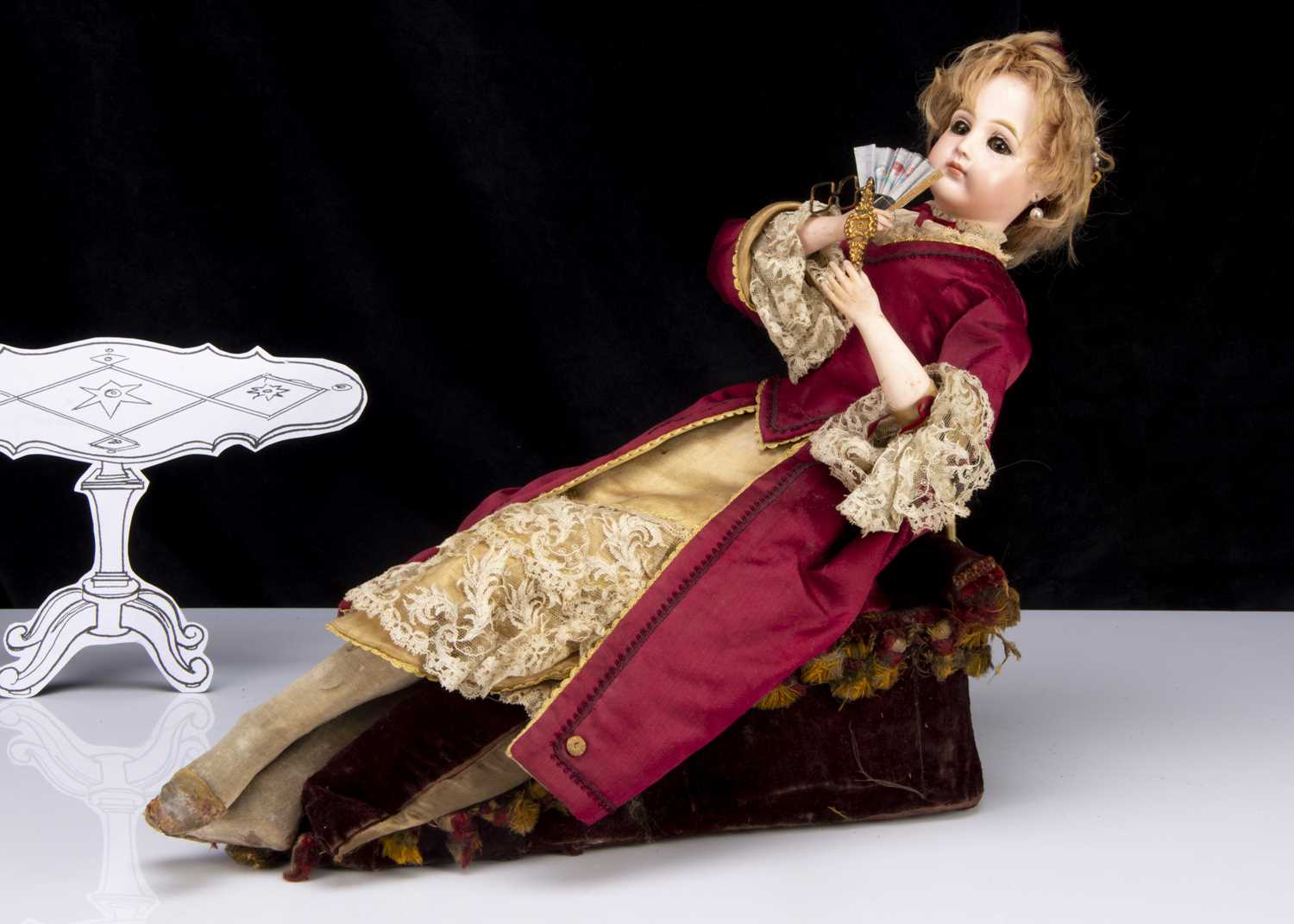 Lot 163 - A rare Leopold Lambert reclining lady on