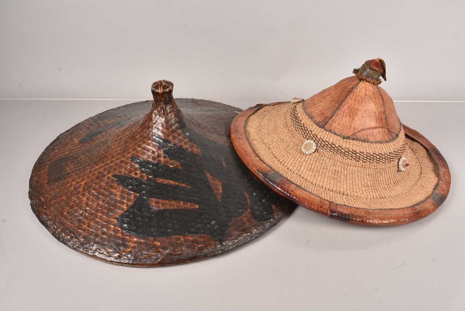 Lot 360 - Two Chinese Rice hats,
