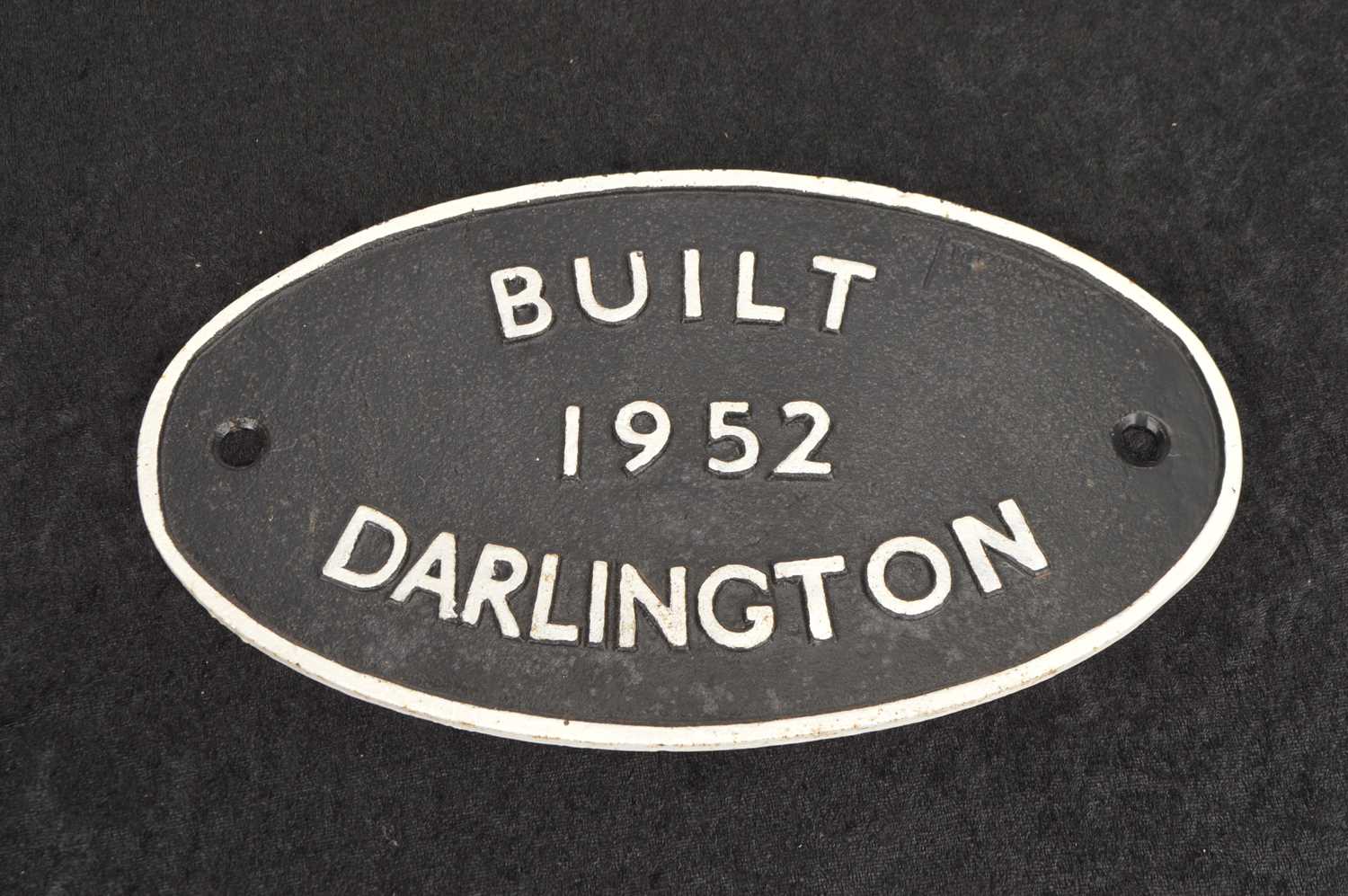 Lot 520 - oval cast iron BR Works Plate,