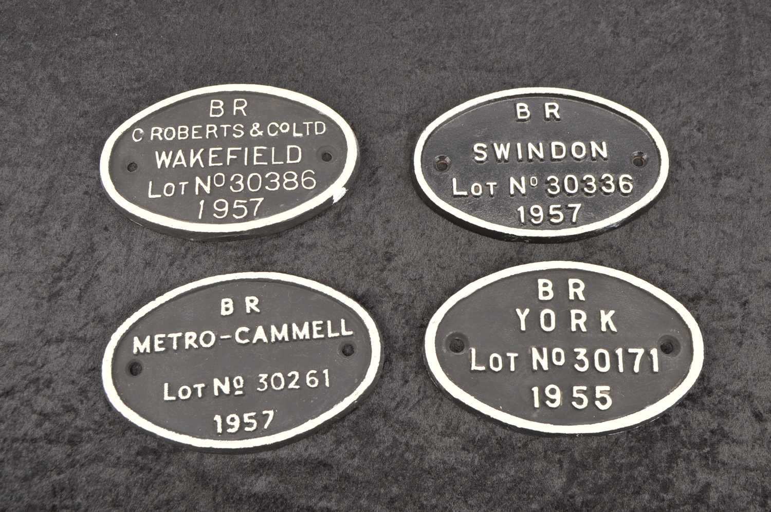 Lot 527 - Cast Iron Coach Plates(4),