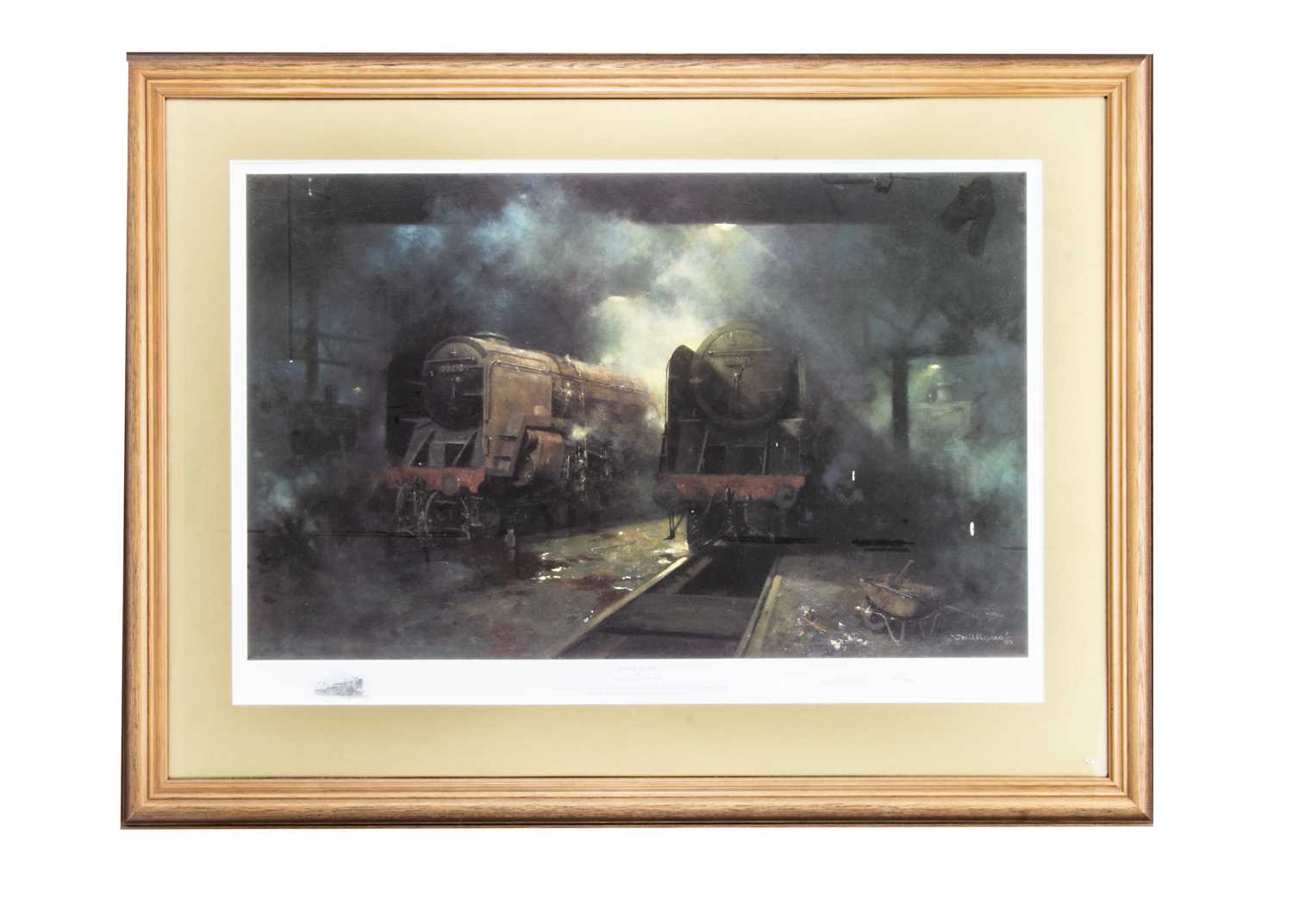 Lot 554 - Two Signed Prints of Steam Locomotives Eric