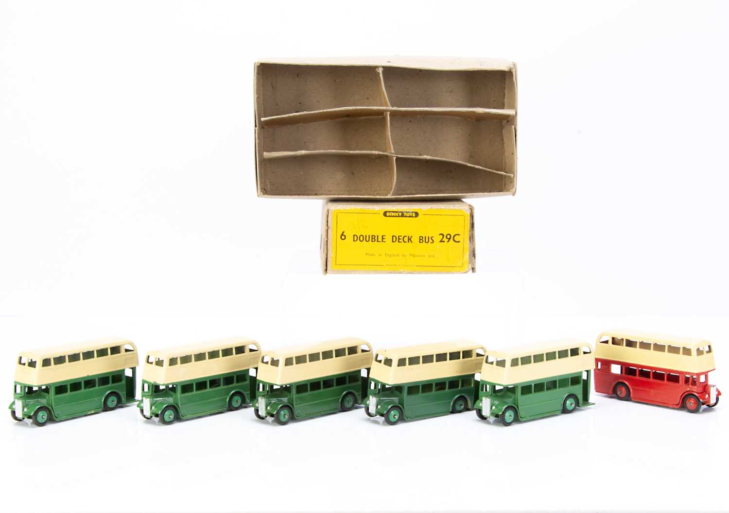 Lot 34 - A Dinky Toys 29c Double Deck Bus Trade Box,