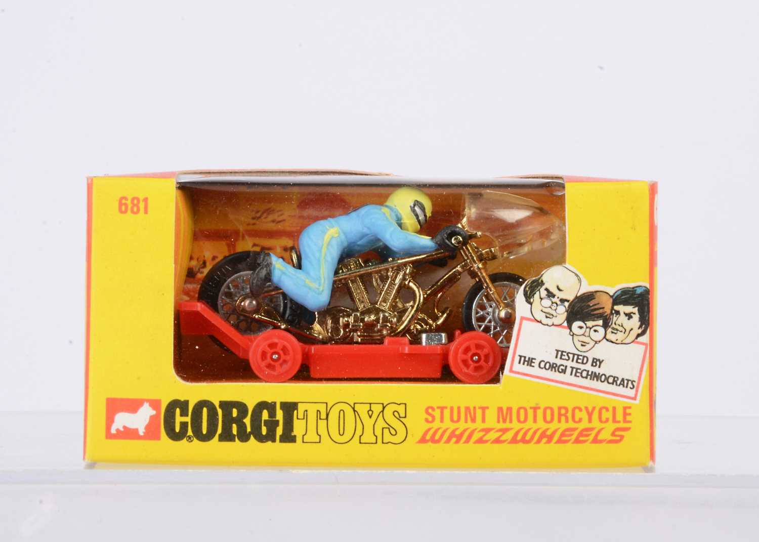 Lot 182 - A Corgi Toys 681 Stunt Motorcycle,