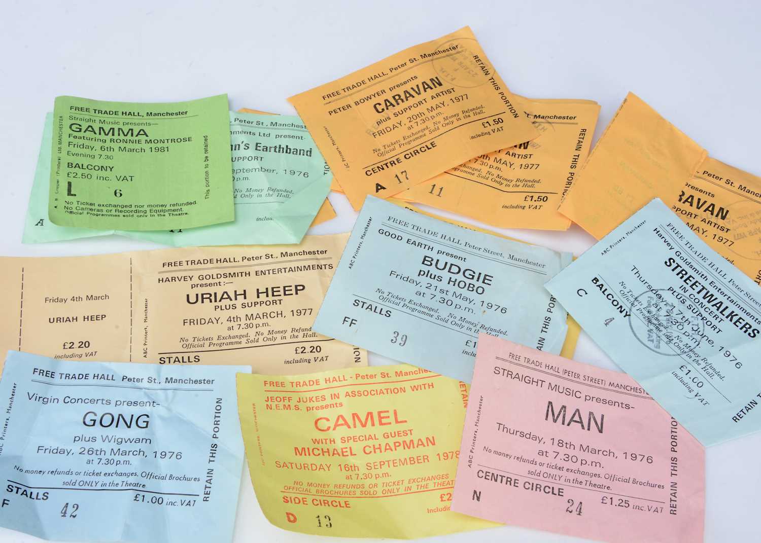 Lot 594 - Progressive Rock Concert Tickets,