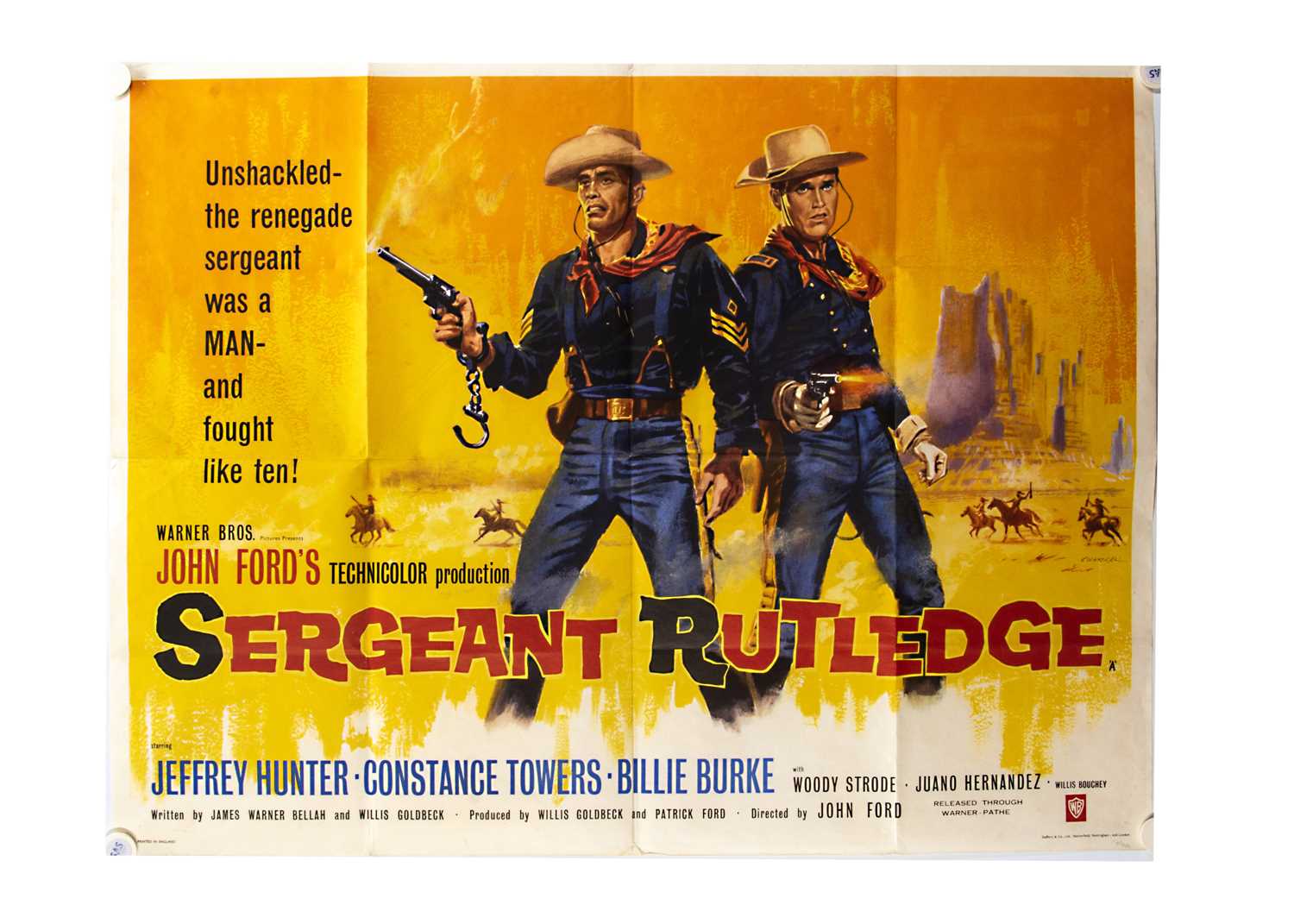 Lot 656 - Sergeant Rutledge (1960) Quad Poster,
