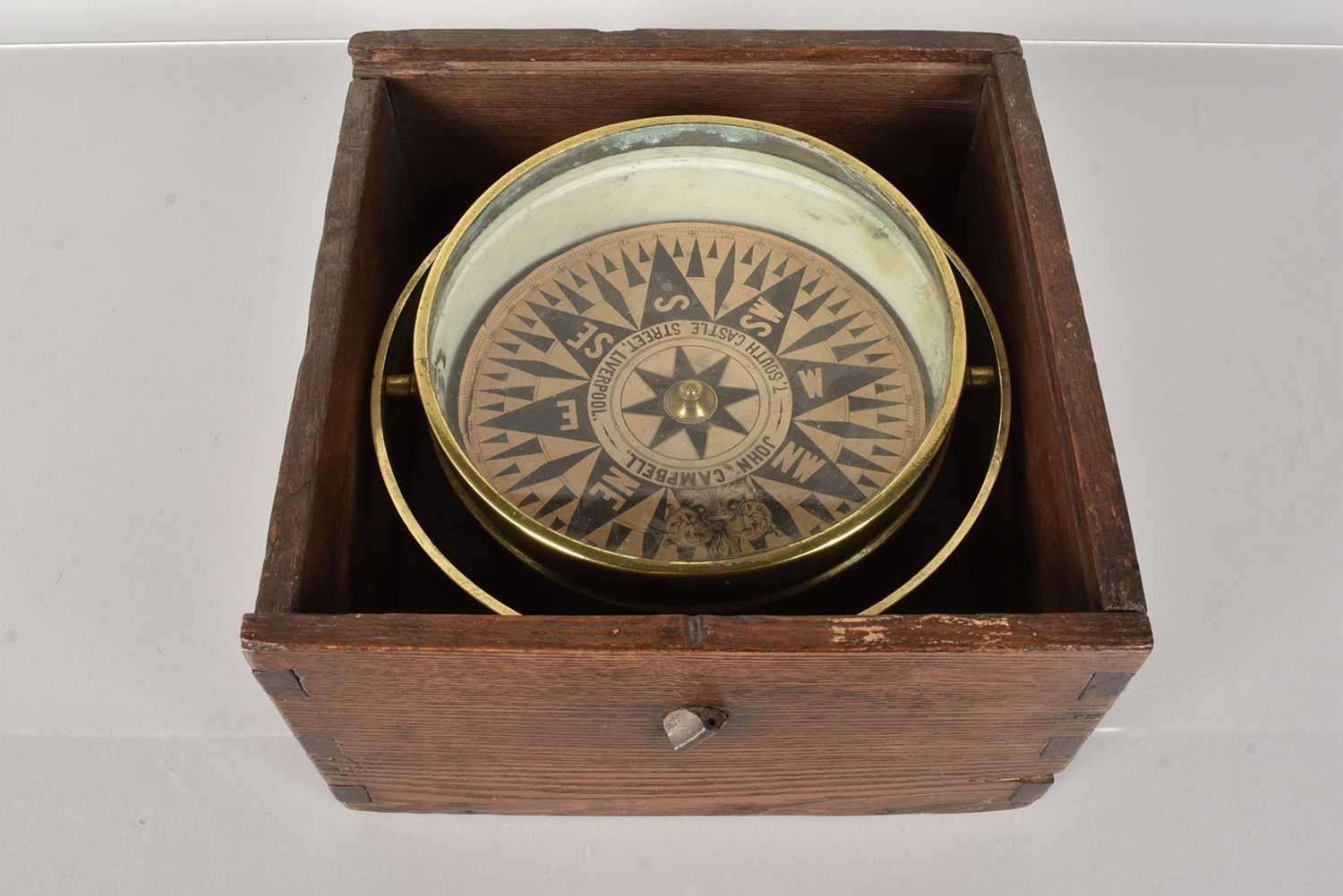 Lot 204 - A vintage Dry Card Compass by John Campbell