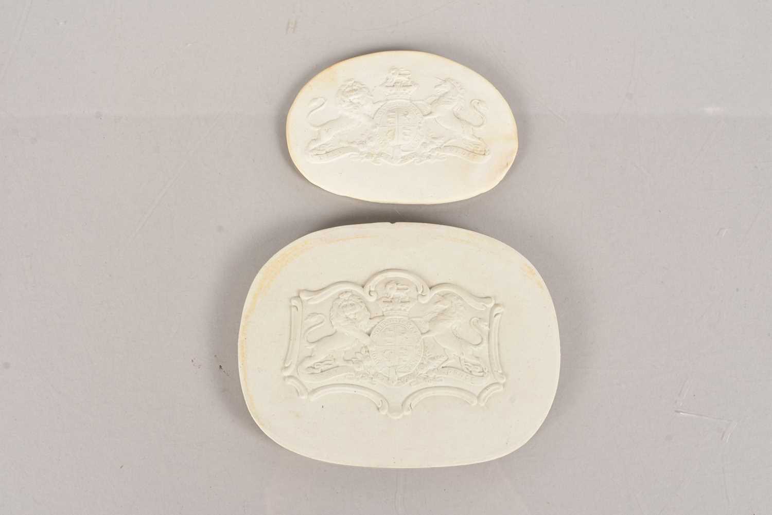 Lot 389 - Two Plaster Coat of Arms Plaques,