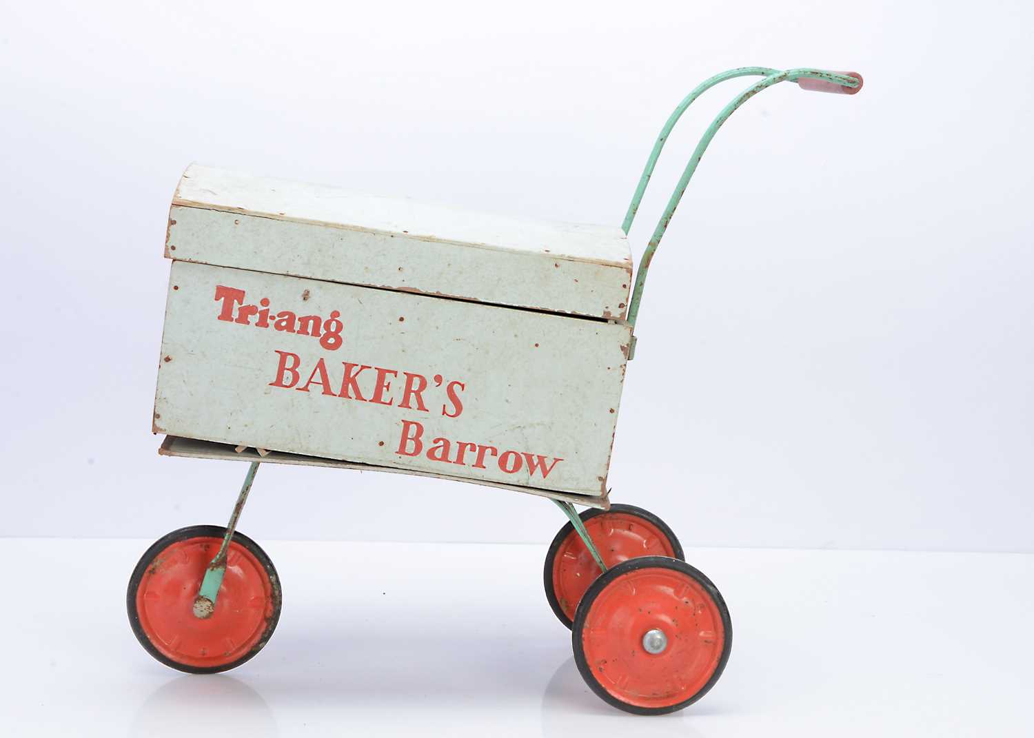 Lot 408 - A 1950s three-wheeled Tri-ang Baker's Barrow,