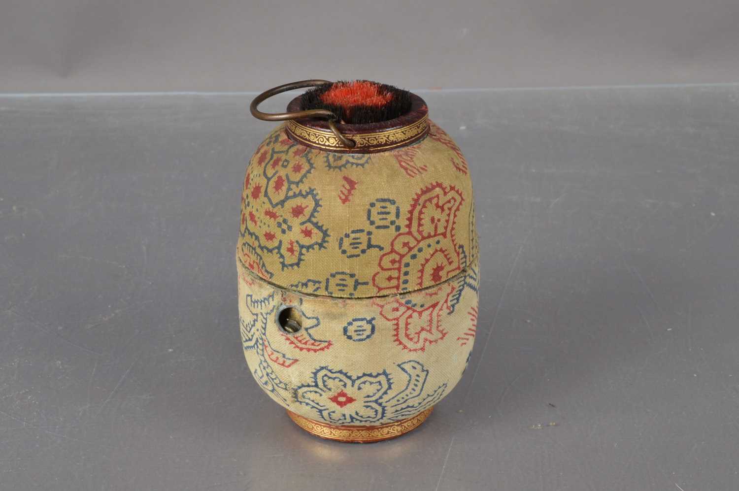 Lot 200 - A late 19th century travelling inkwell,