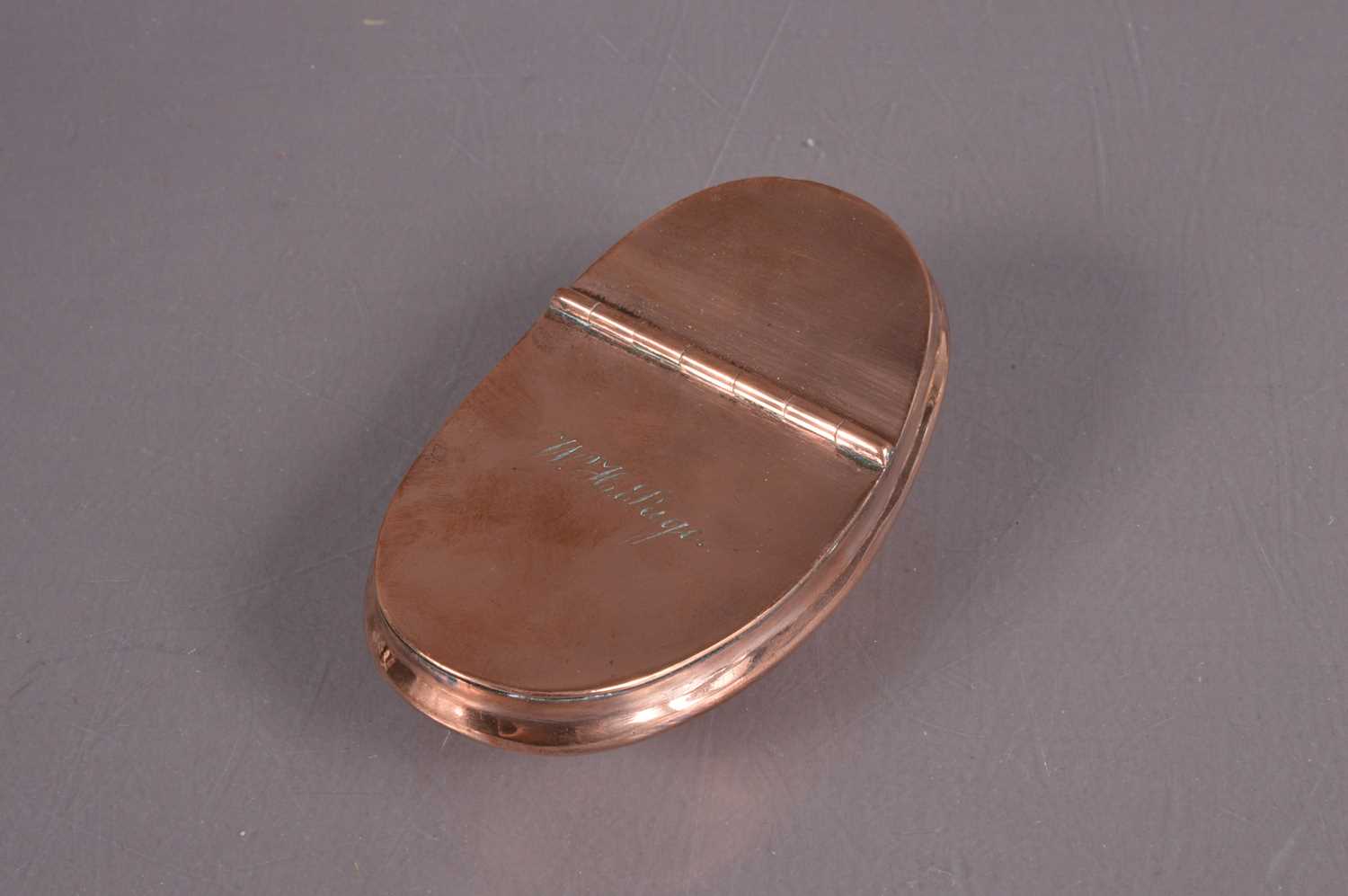 Lot 239 - Copper miner's snuff box,