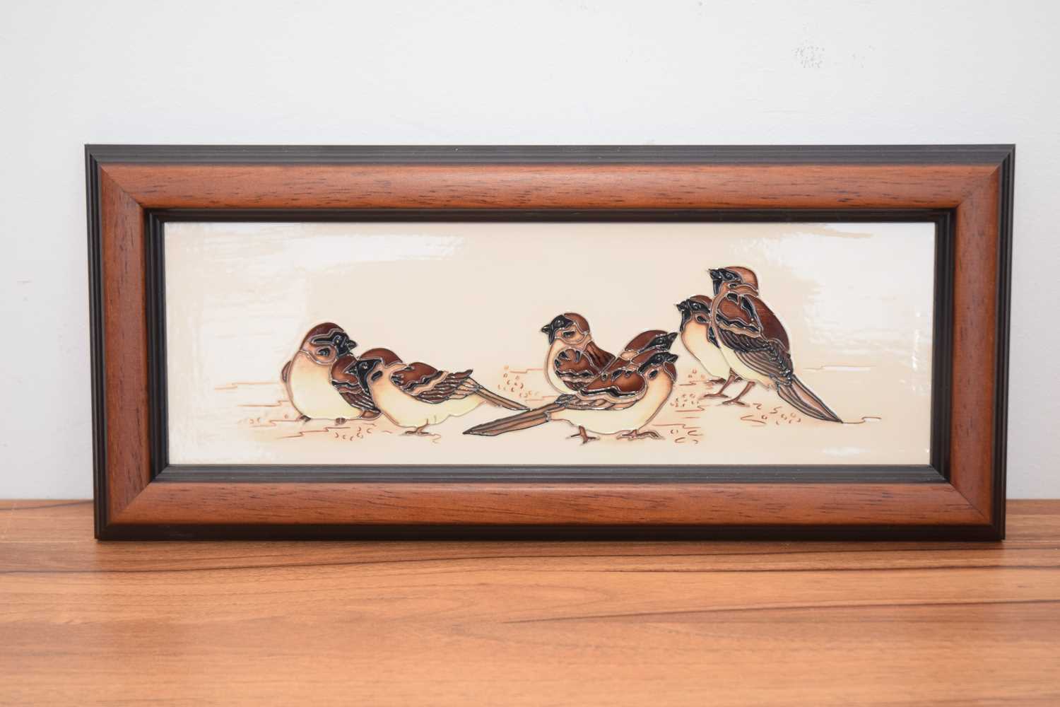 Lot 492 - A modern Moorcroft Pottery plaque,