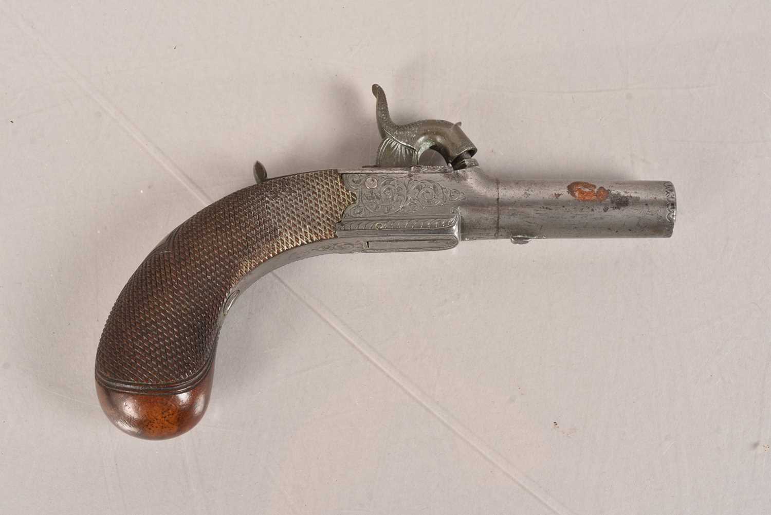 Lot 618 - A Single Shot Percussion cap pistol by Smith