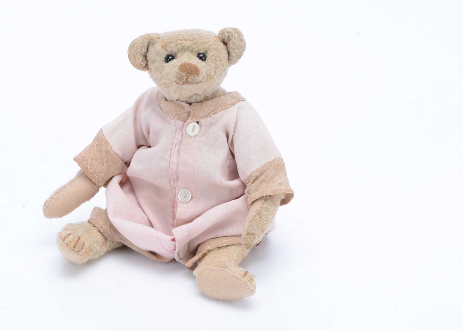 Lot 223 - An interesting white wool plush teddy bear