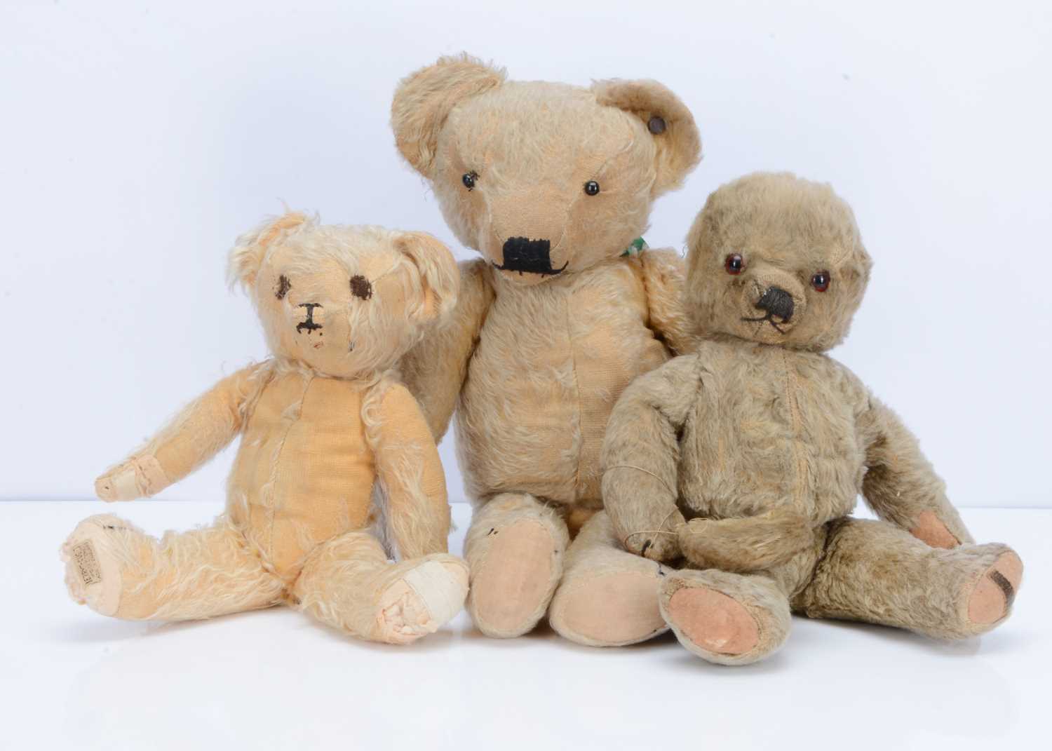 Lot 261 - Three Merrythought teddy bears,