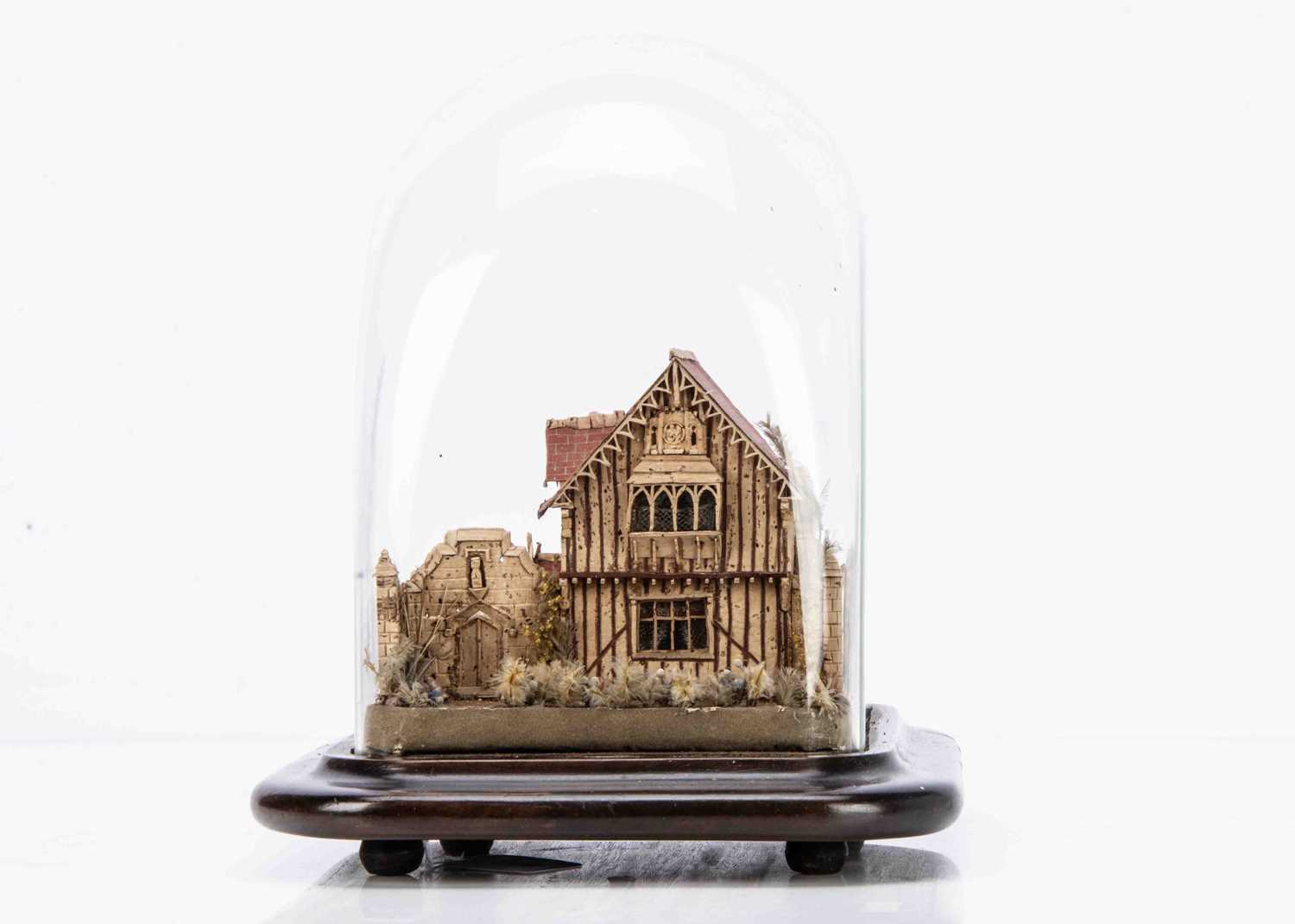 Lot 645 - A late 19th century cork model house,