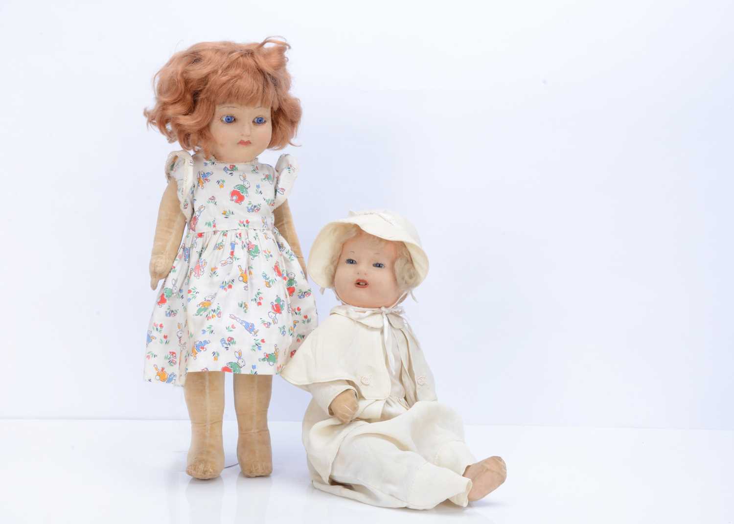 Lot 758 - Two 1930s Chad Valley dolls,