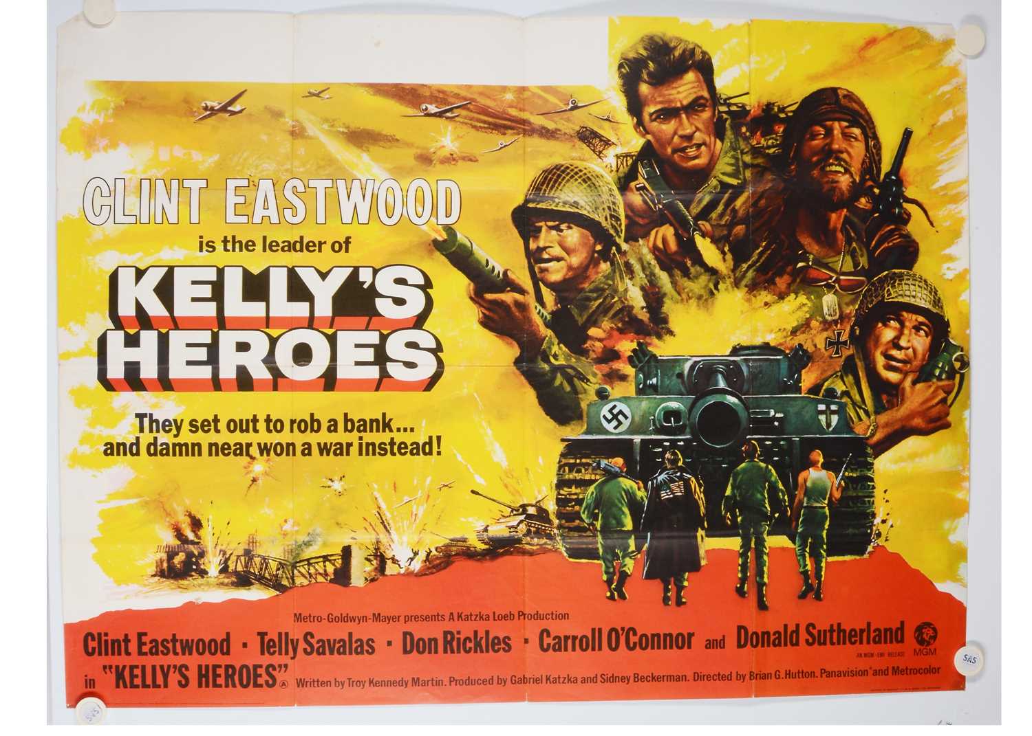 Lot 398 - Kelly's Heroes (1970) UK Quad poster,
