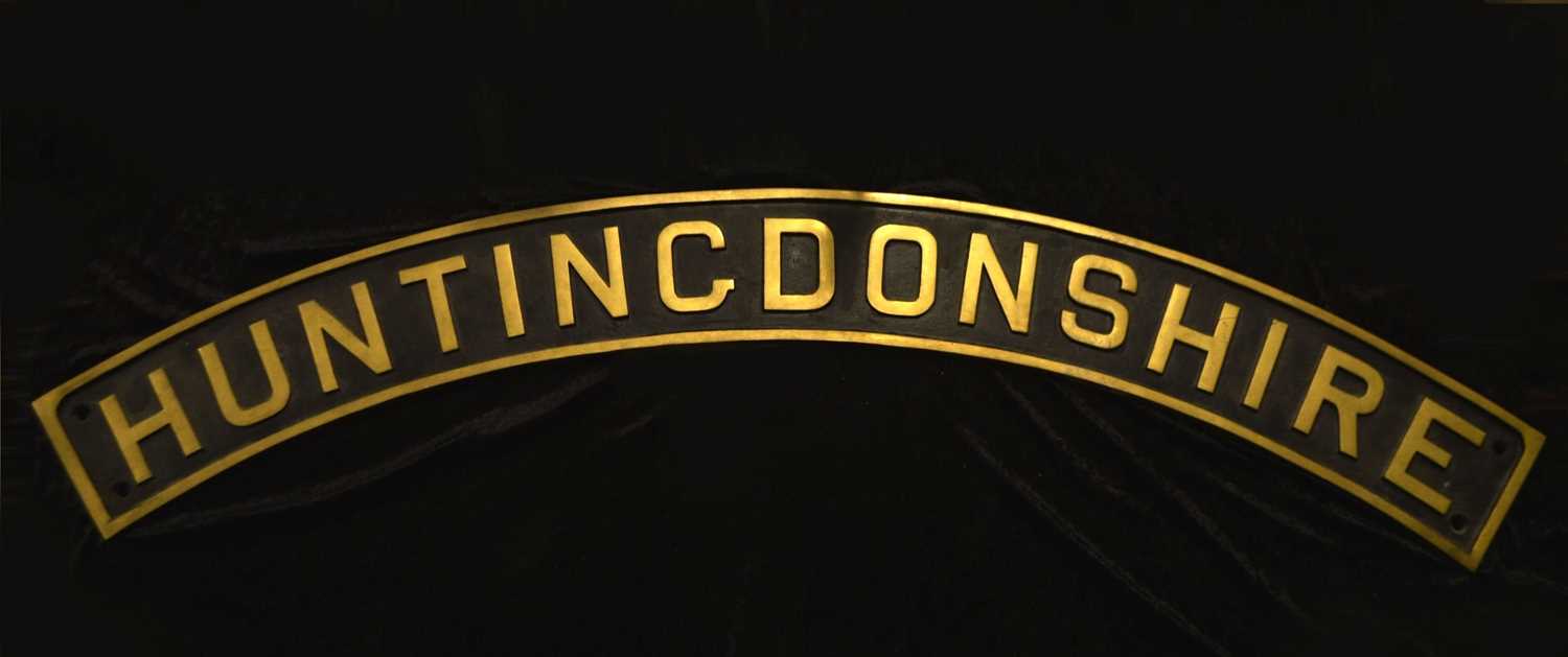 Lot 510 - Reproduction Cast Brass Locomotive Name