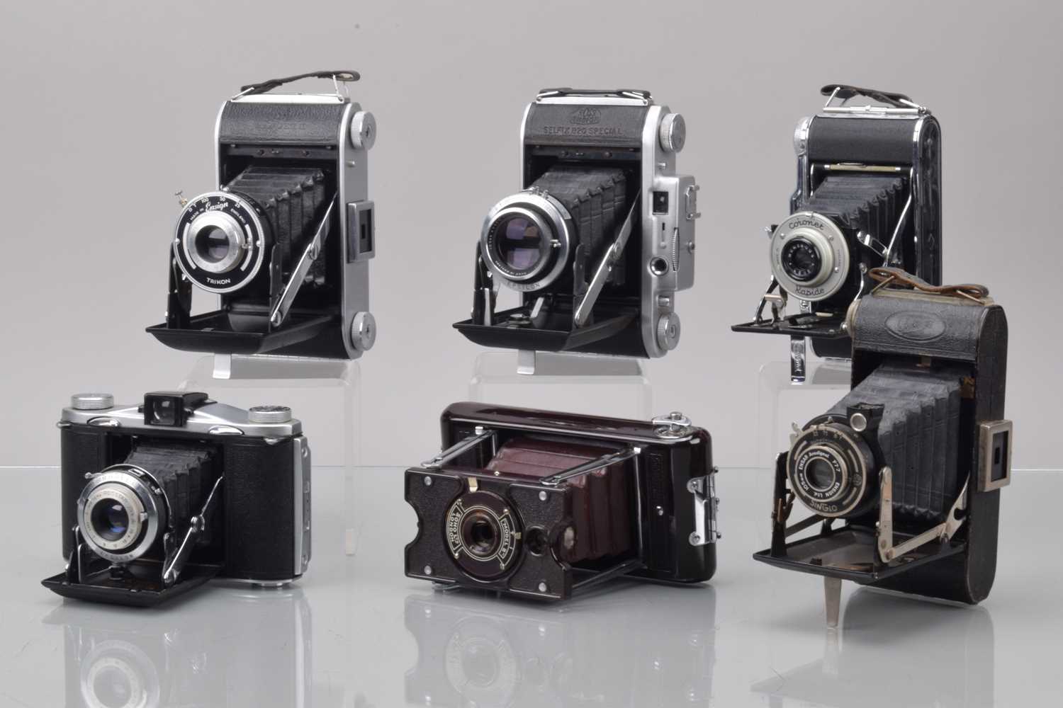 Lot 121 - Six Folding Cameras,
