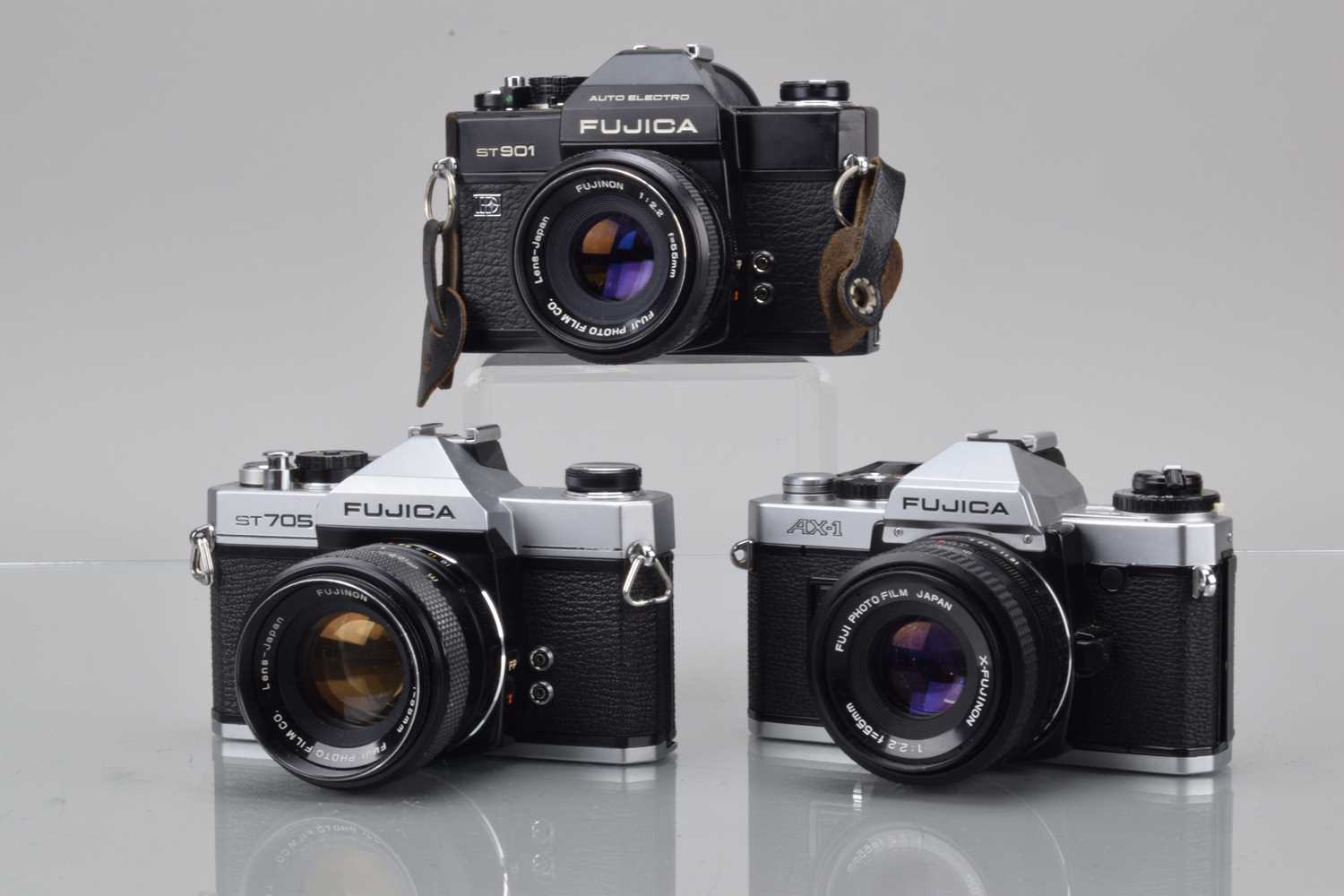 Lot 196 - Three Fujica SLR Cameras,