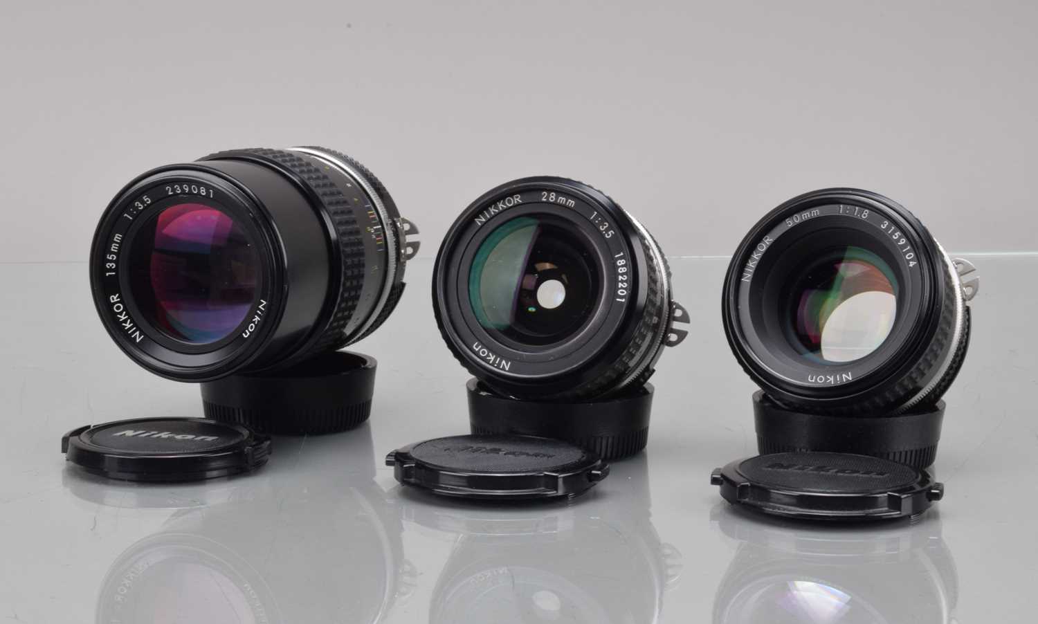 Lot 285 - Three Nikon Prime Lenses,