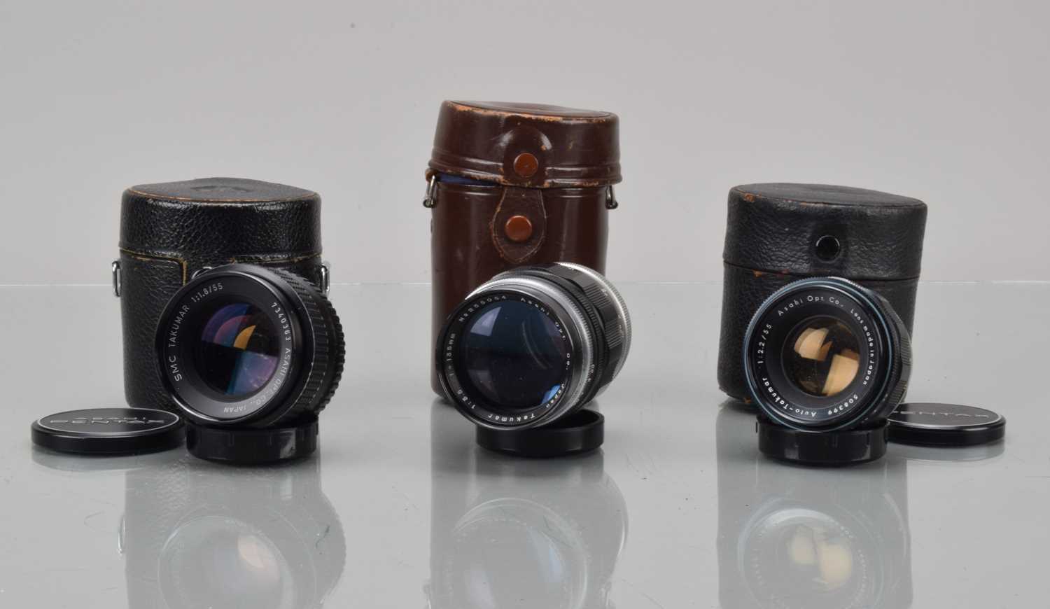 Lot 659 - Three Asahi Takumar Lenses,