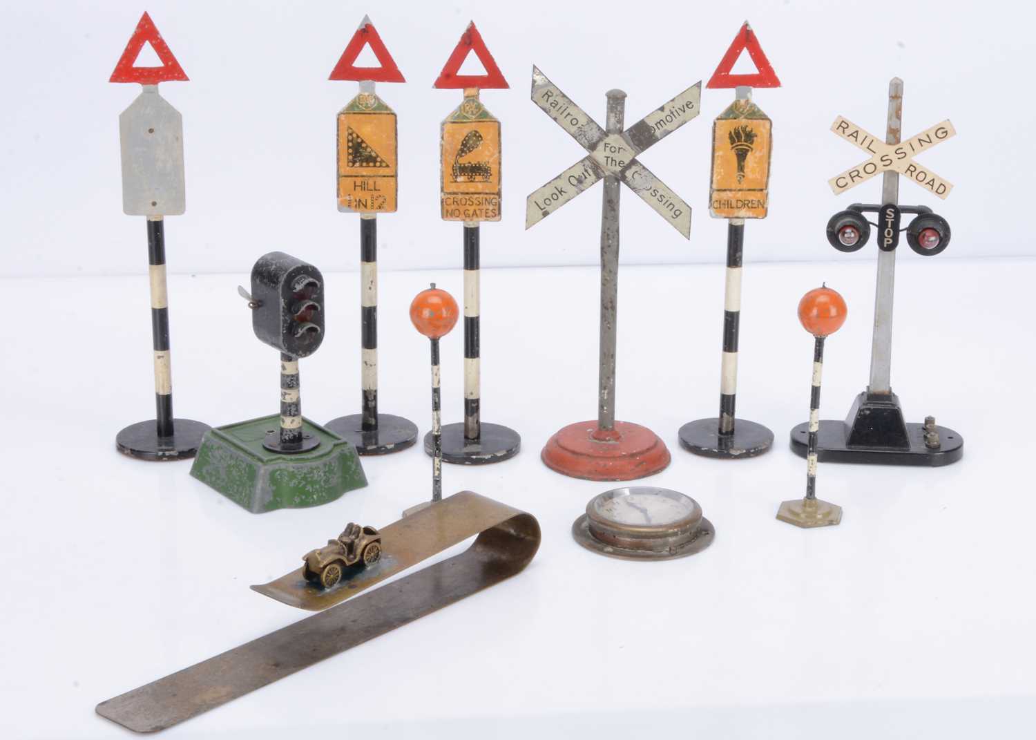Lot 304 - Vintage model Road Signs and Retro Racing
