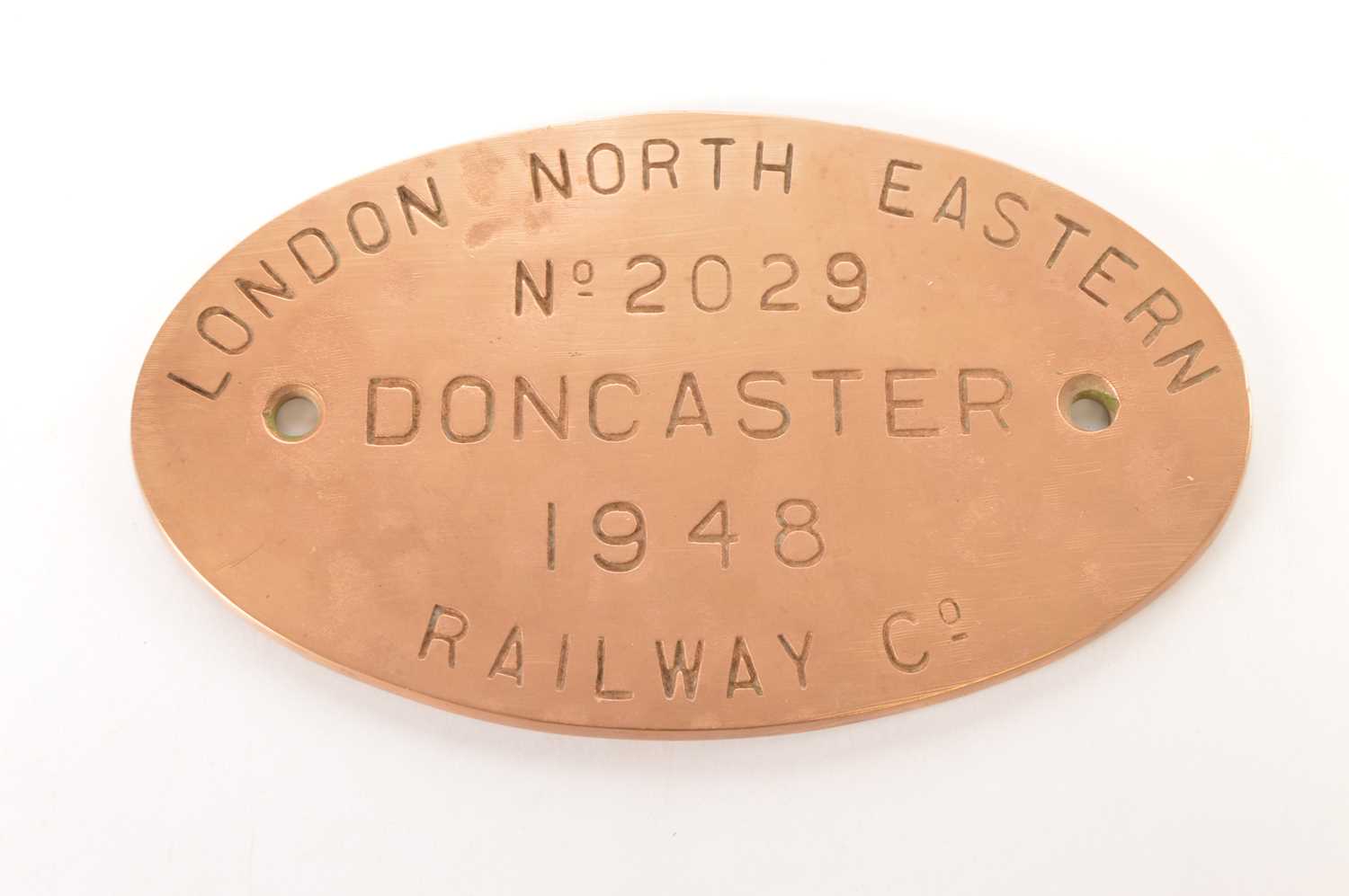 Lot 250 - Reproduction LNER Brass Works Plate 2029 BR