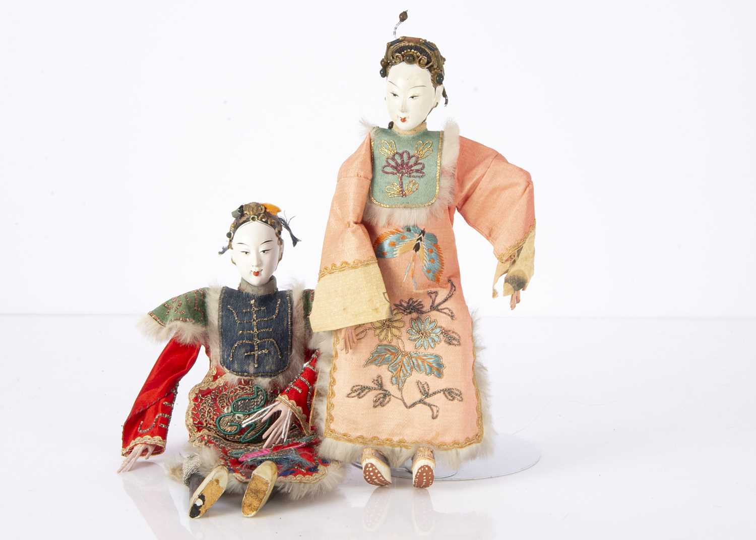 Lot 1449 - Two female Chinese Opera dolls,