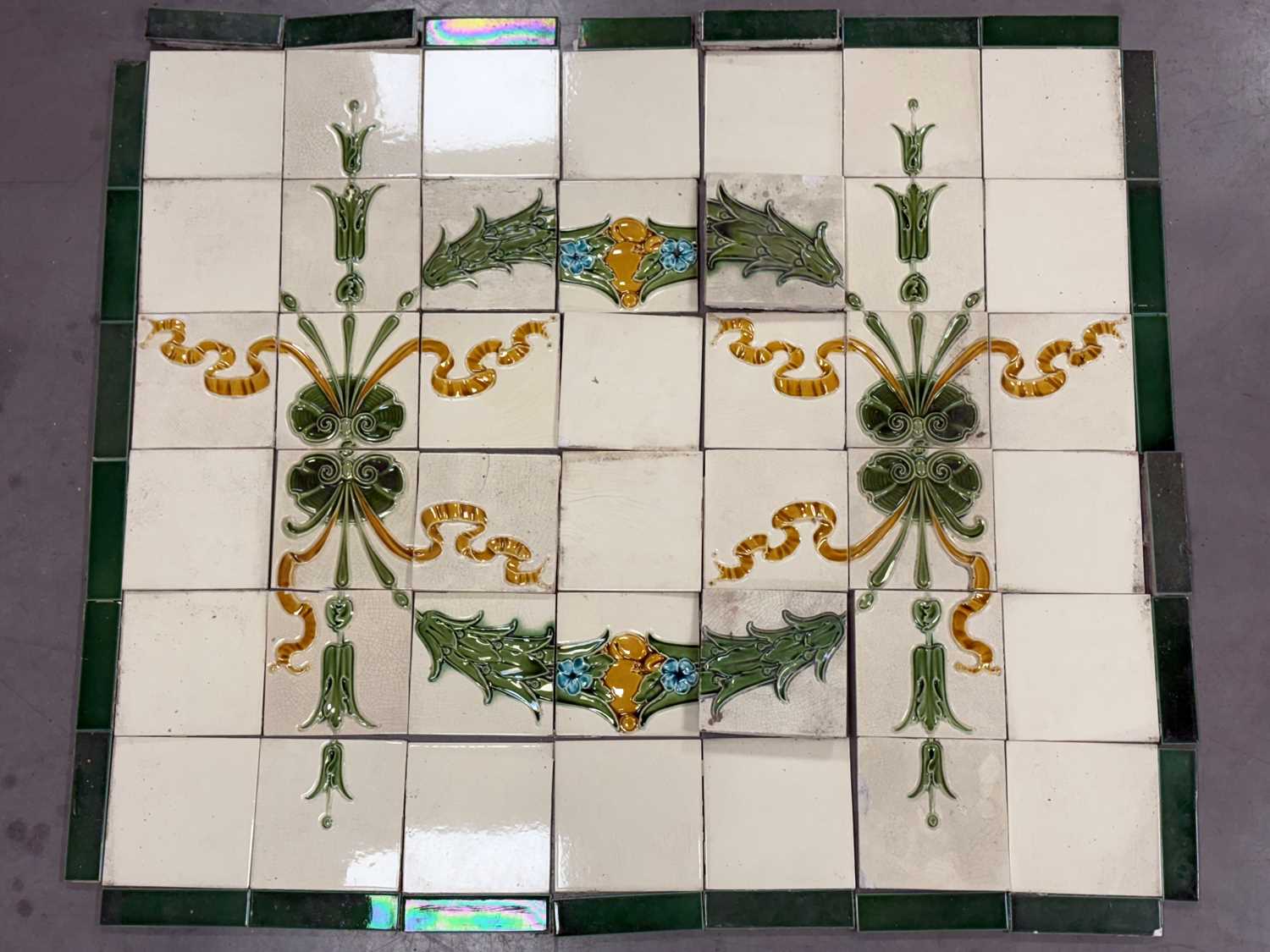 Lot 90 - A large collection of Art Nouveau tiles