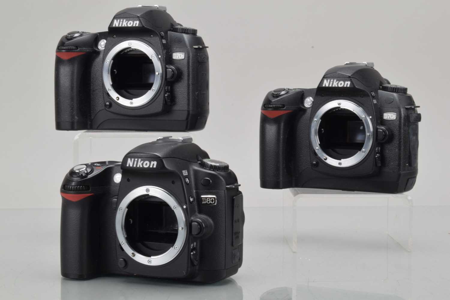Lot 98 - Three Nikon DSLR Camera Bodies.