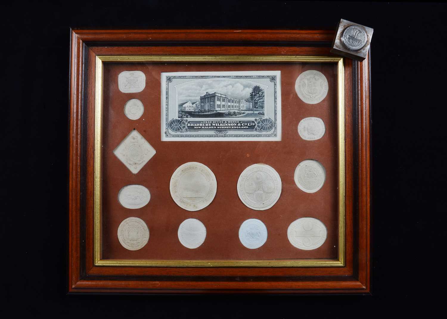 Lot 237 - An interesting montage of bank seals and a