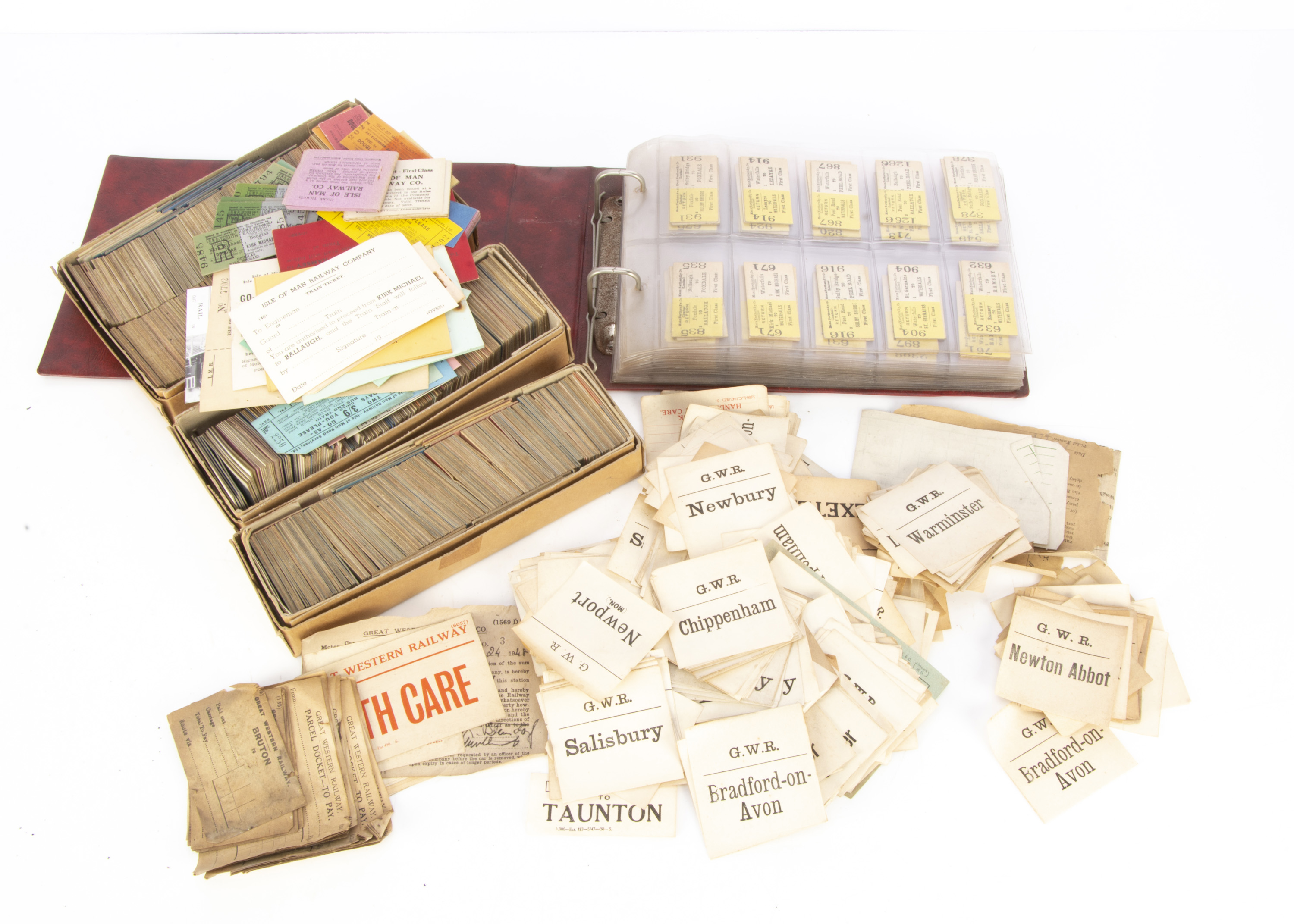 Isle of Man Railway Tickets and GWR Luggage Labels (100s) - auctions ...
