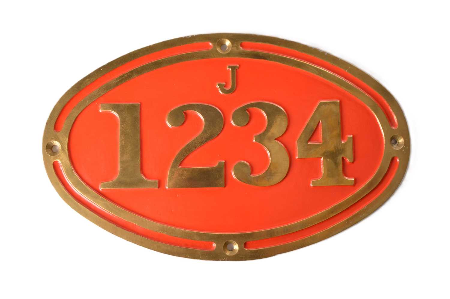 Lot 306 - Replica Cast Brass Steam Locomotive Cabside
