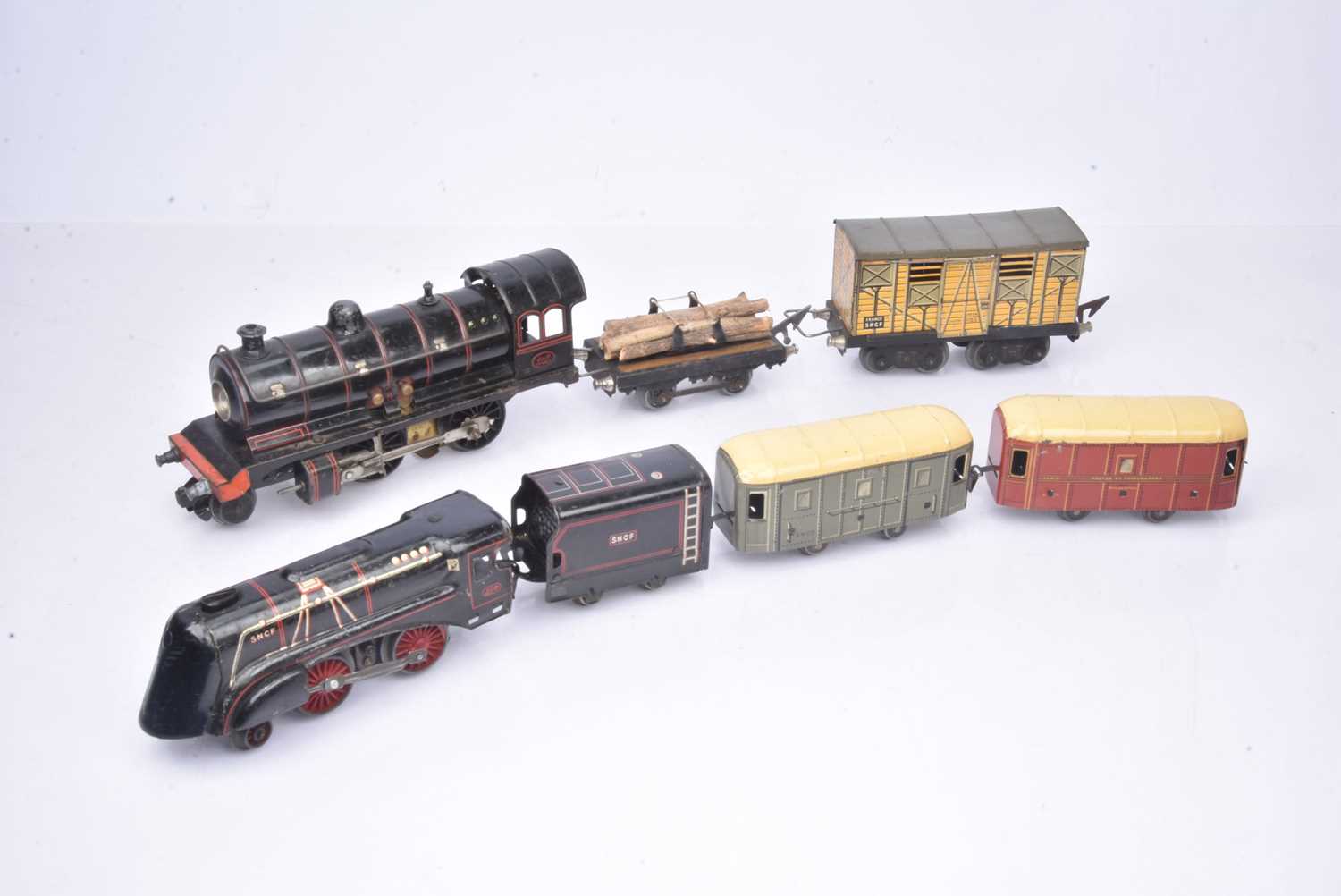 Lot 306 - JEP O Gauge 3-Rail Locomotives and Rolling